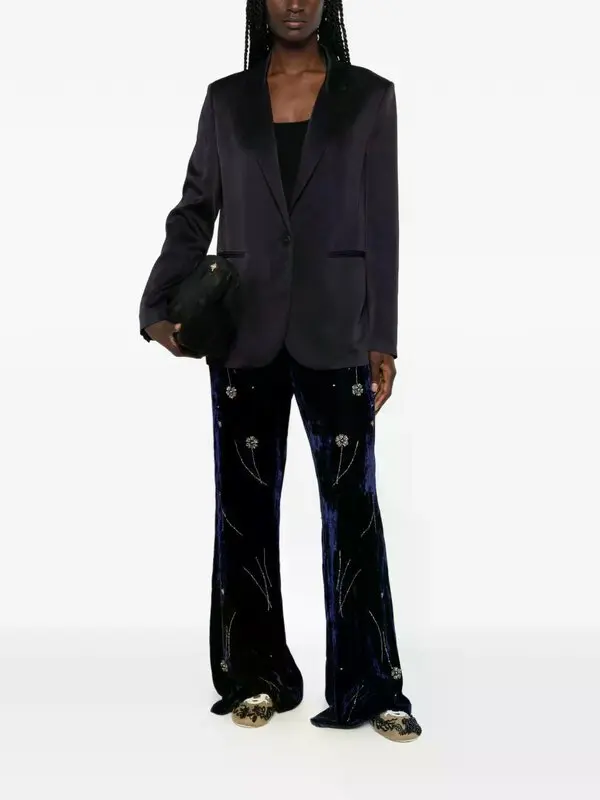 FORTE_FORTE Satin-finish Single-breasted Jacket