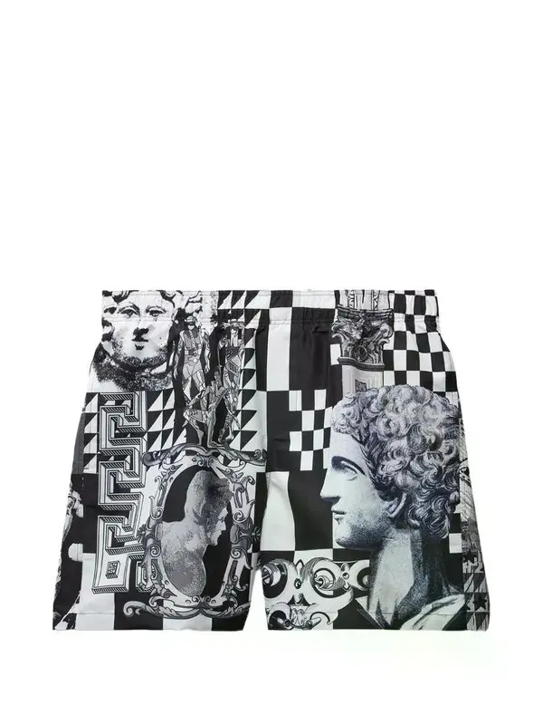 Versace Printed Boardshorts - Black