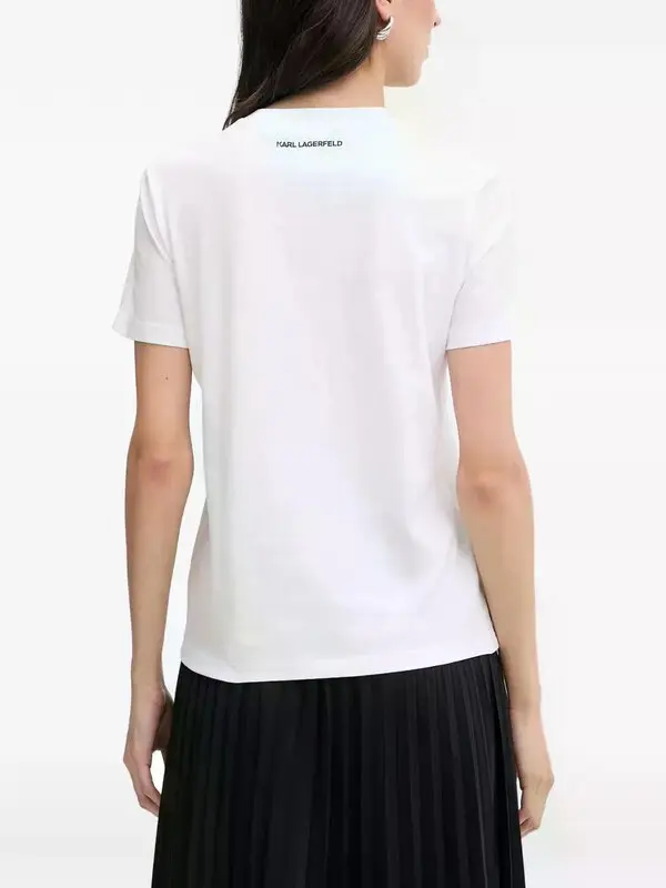 Karl Lagerfeld Embroidered-logo T-shirt