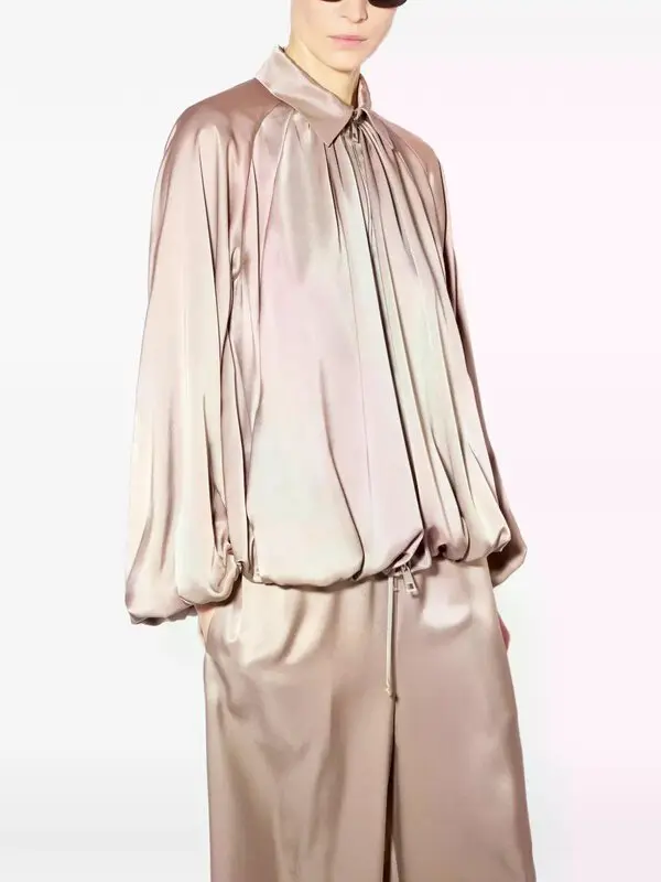Liviana Conti Gathered Zip-up Bomber Jacket