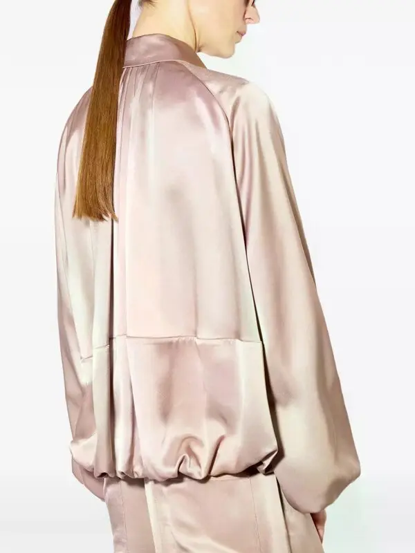 Liviana Conti Gathered Zip-up Bomber Jacket