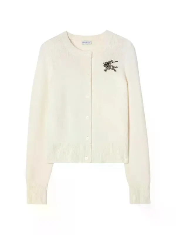 Burberry Knight Embellished Wool Cashmere Cardigan
