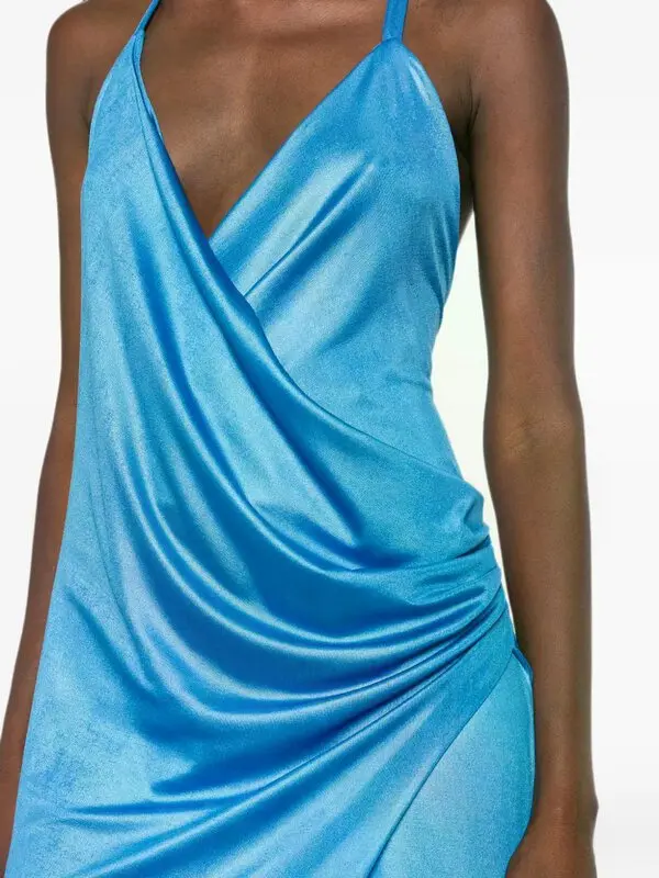 ALESSANDRO LEGORA Crossover-neck Maxi Dress
