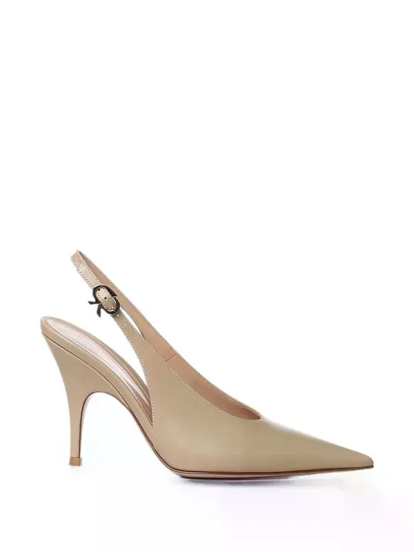 GIANVITO ROSSI Sofia Pointed-toe Slingback Pumps - Neutrals