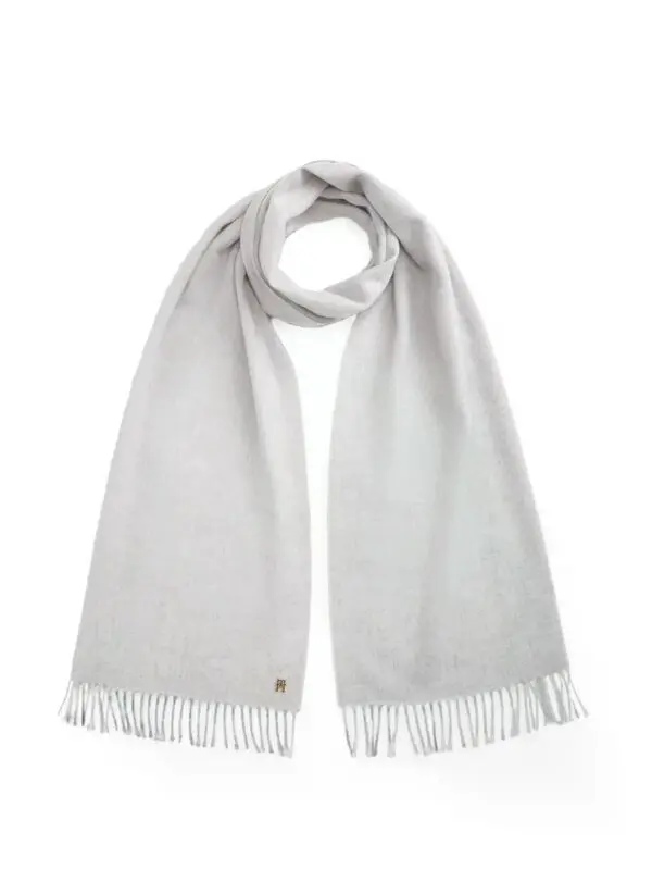 Tommy Hilfiger Fringed Logo-plaque Scarf