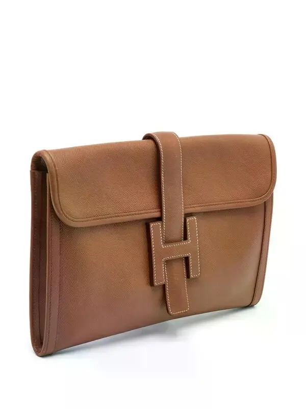 Hermès 1997 29 Jige Leather Clutch Bag