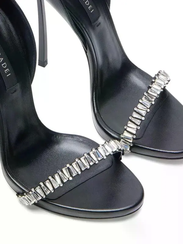 Casadei Rhinestone Embellished Blade Stiletto Sandals