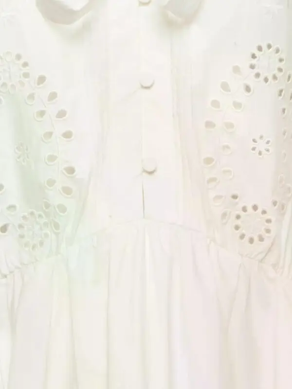 SELF-PORTRAIT Broderie Anglaise Cotton Midi Dress