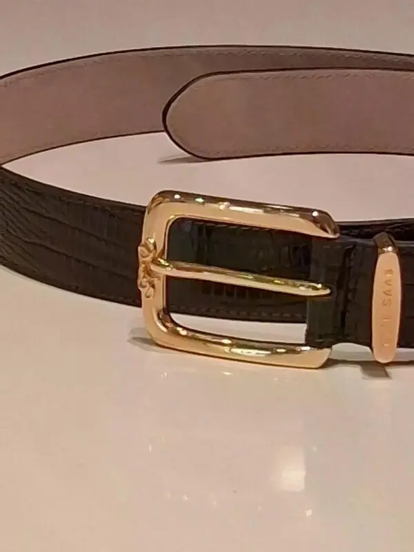 Elie Saab Crocodile-effect Leather Belt