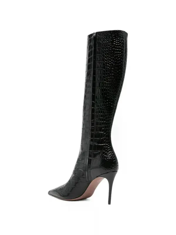 Paris Texas Vera Croc-effect Leather Boots