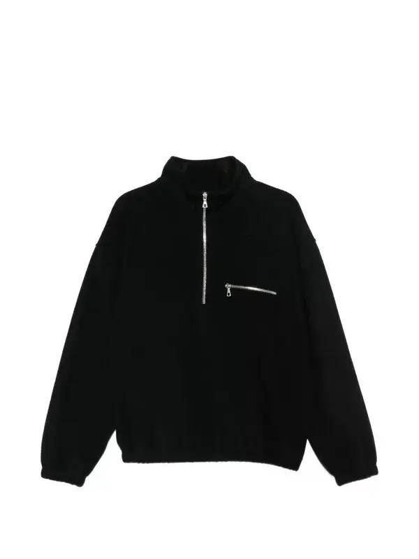 RIER Quarter-zip Fleece Sweatshirt - Black