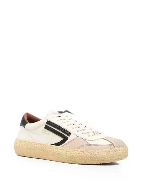 PURAAI Pitch Panelled Crepe-sole Sneakers - White