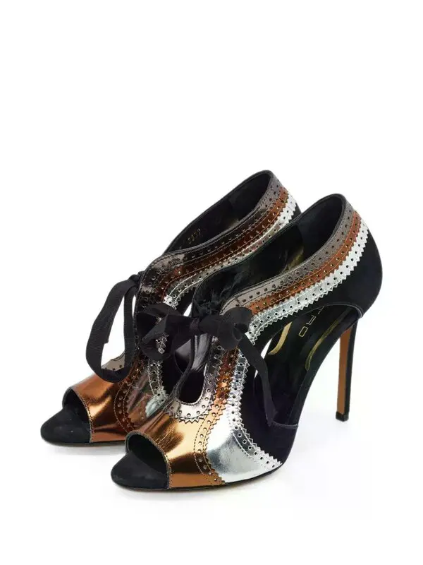 Etro Brogue Ribbon-tie Pumps