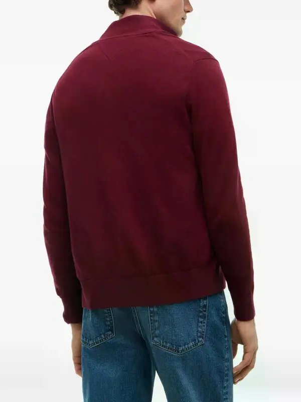 Tommy Hilfiger Embroidered Zip-up Cardigan - Red