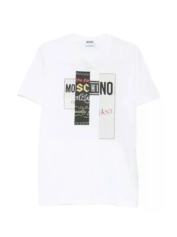 Moschino Logo-patch T-shirt - White