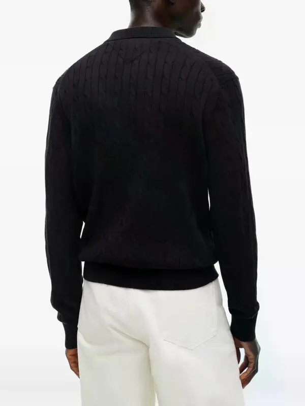 Tommy Hilfiger Cable-knit Polo Sweater