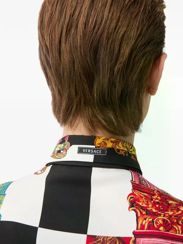 Versace Printed Silk Twill Regular Shirt