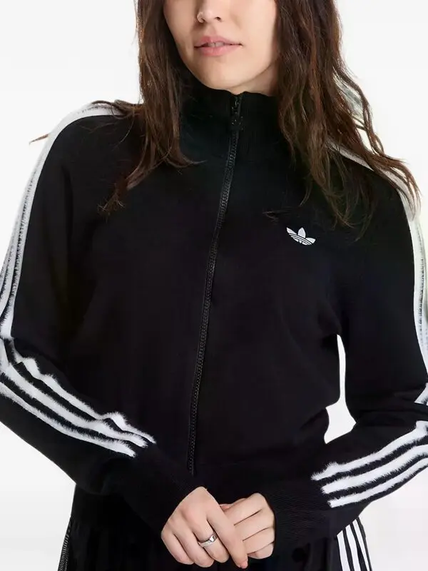 Adidas Knitted Firebird Track Top - Black