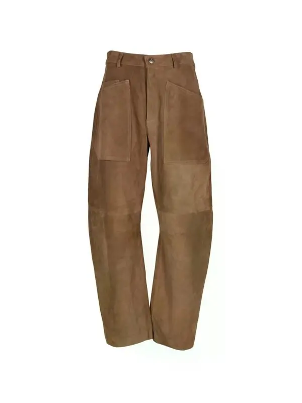 GIORGIO BRATO Suede Panelled Trousers