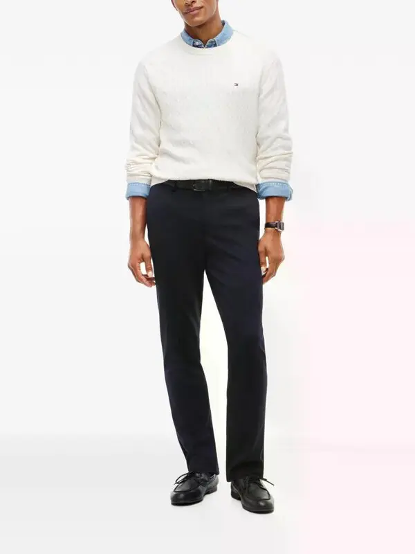 Tommy Hilfiger Logo Plaque Slim-fit Trousers