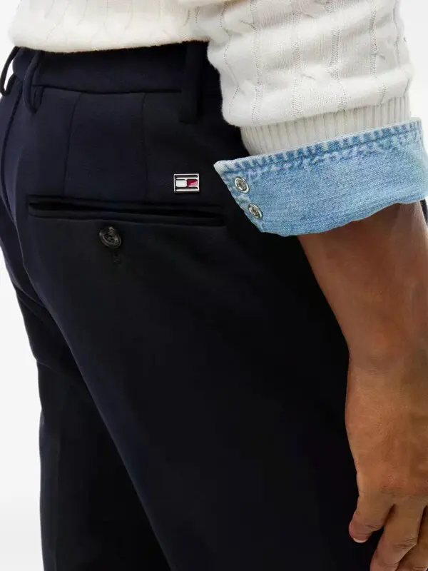Tommy Hilfiger Logo Plaque Slim-fit Trousers