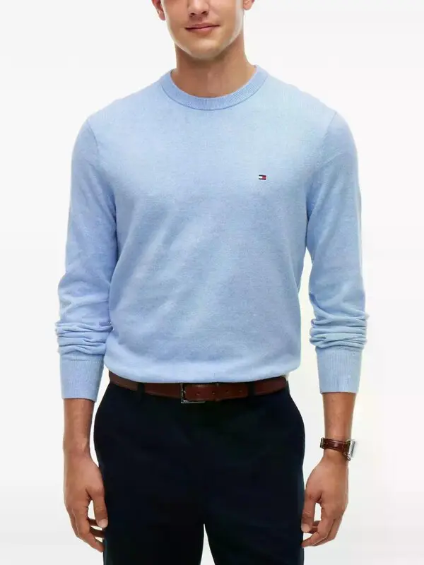 Tommy Hilfiger Logo-embroidered Crew-neck Sweater