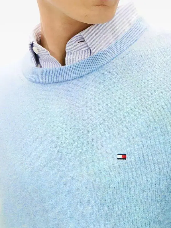 Tommy Hilfiger Logo-embroidered Crew-neck Sweater