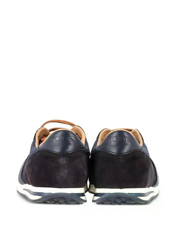 TOD'S Navy Suede And Mesh Lace-up Sneakers