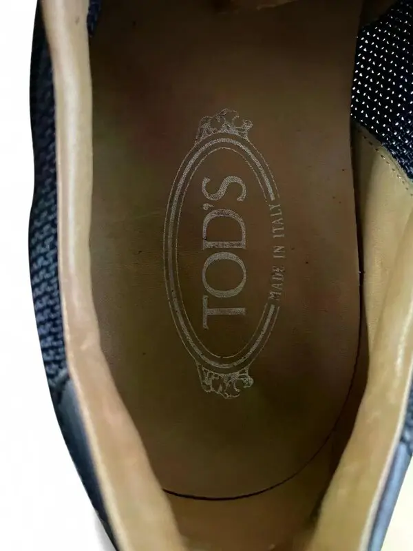 TOD'S Navy Suede And Mesh Lace-up Sneakers