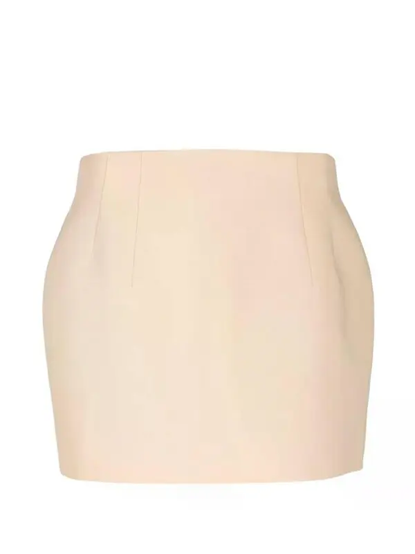Wardrobe.NYC Dart-detail Mini Skirt - Neutrals