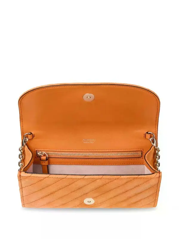 JIMMY CHOO Quilted Leather Chain-strap Wallet