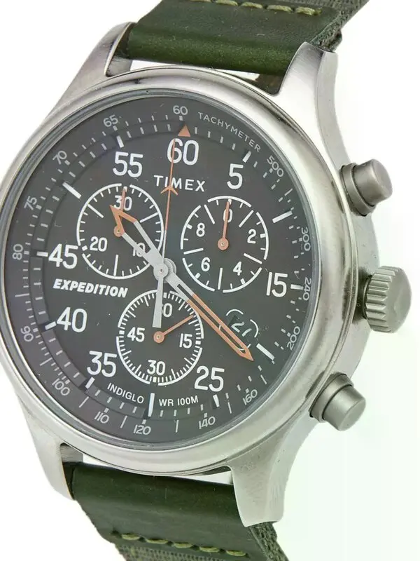 TIMEX Expedition Chronograph Watch With Stainless Steel Case And Fabric Strap