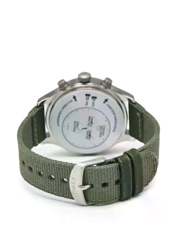 Timex® Expedition Chronograph Watch With Stainless Steel Case And Fabric Strap - Black