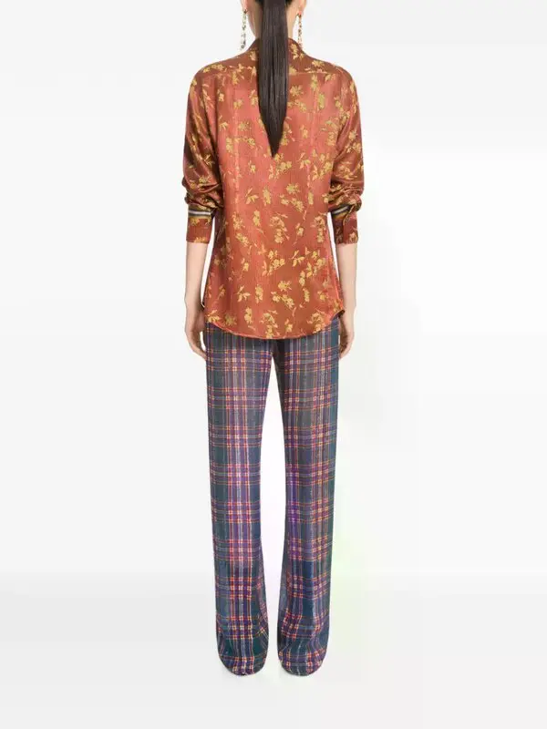 Dries Van Noten Floral Double-dye Jacquard Shirt