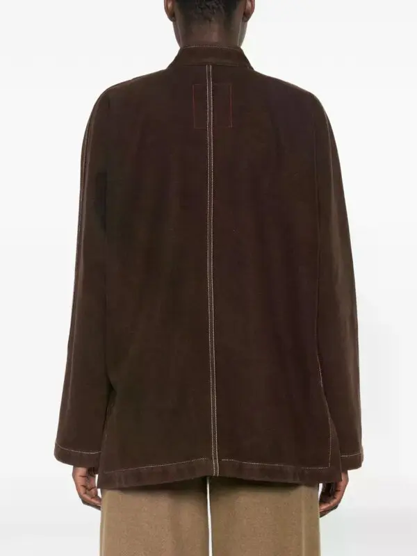 UMA WANG Rope-trim Contrast-stitched Coat