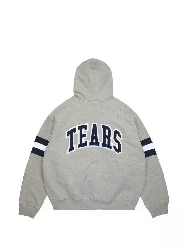 DENIM TEARS Logo-appliqué Zip-up Hoodie - Grey