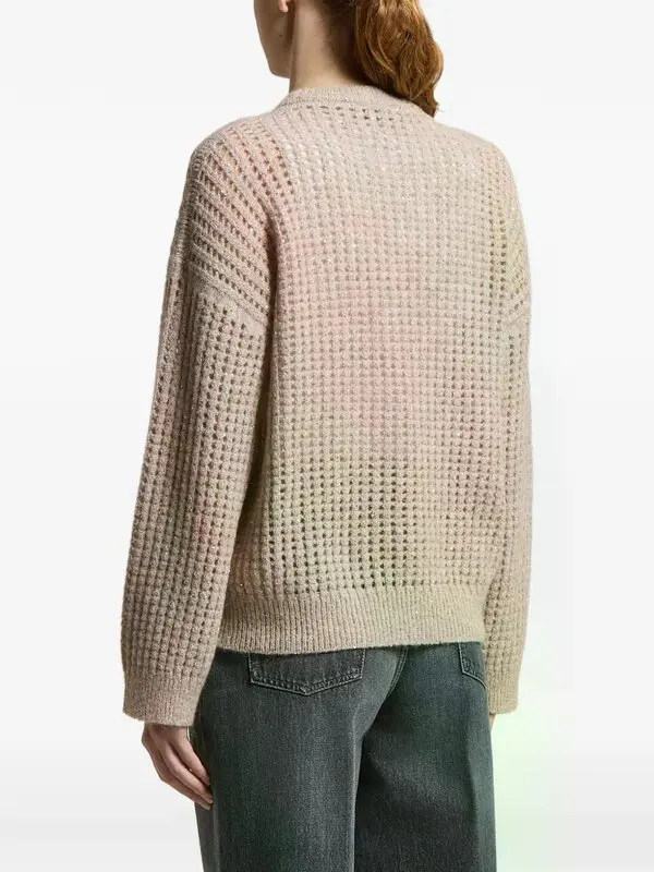 Peserico Sequin-embellished Open-knit Sweater