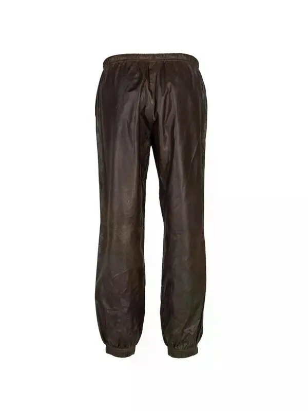 GIORGIO BRATO Drawstring Leather Trousers