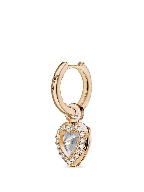 ANABELA CHAN Simulated Diamond Heart Hoop Earrings