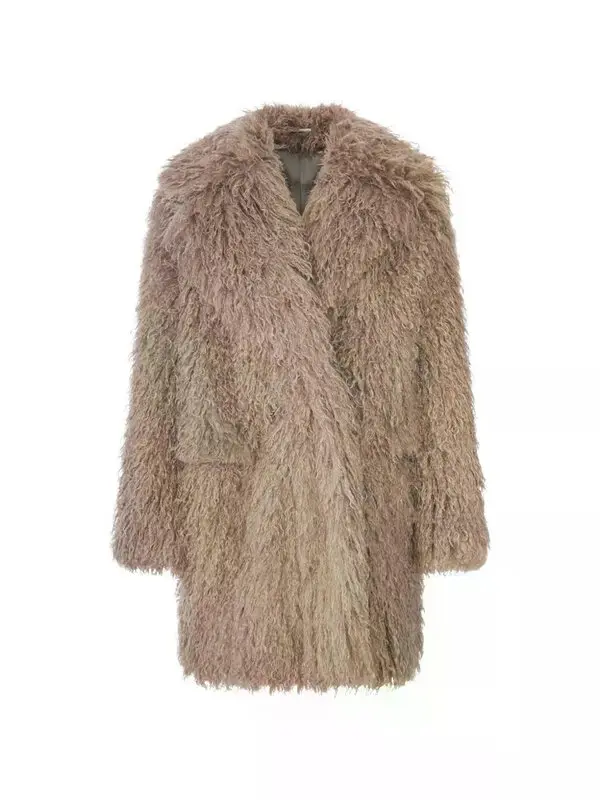 Tagliatore Curly-texture Wide-collar Coat