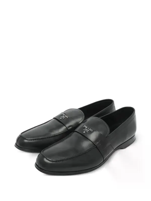 Prada Logo-embellished Leather Loafers