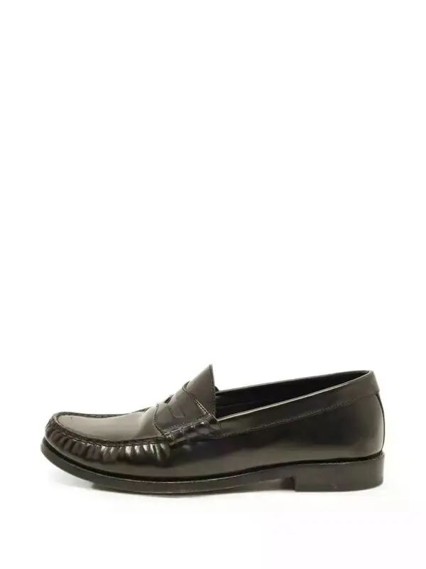 Celine Leather Penny Strap Loafers