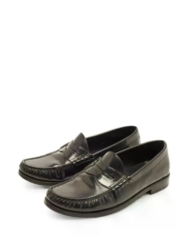 Celine Leather Penny Strap Loafers