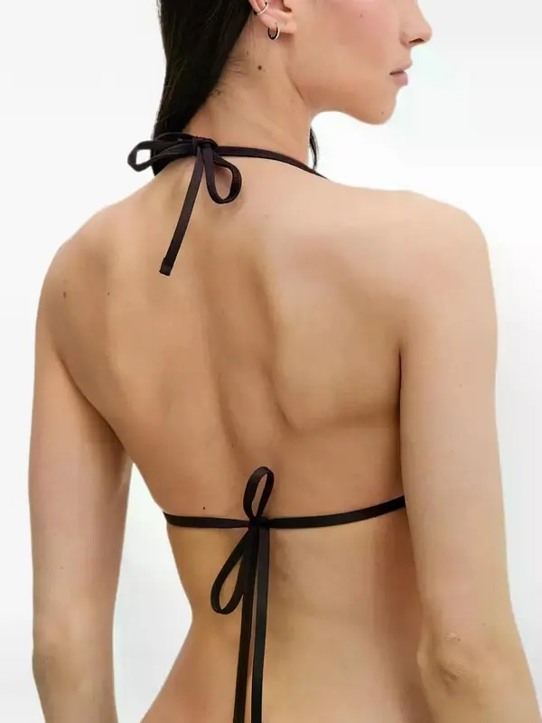 Lacoste Triangle Halterneck Swim Top