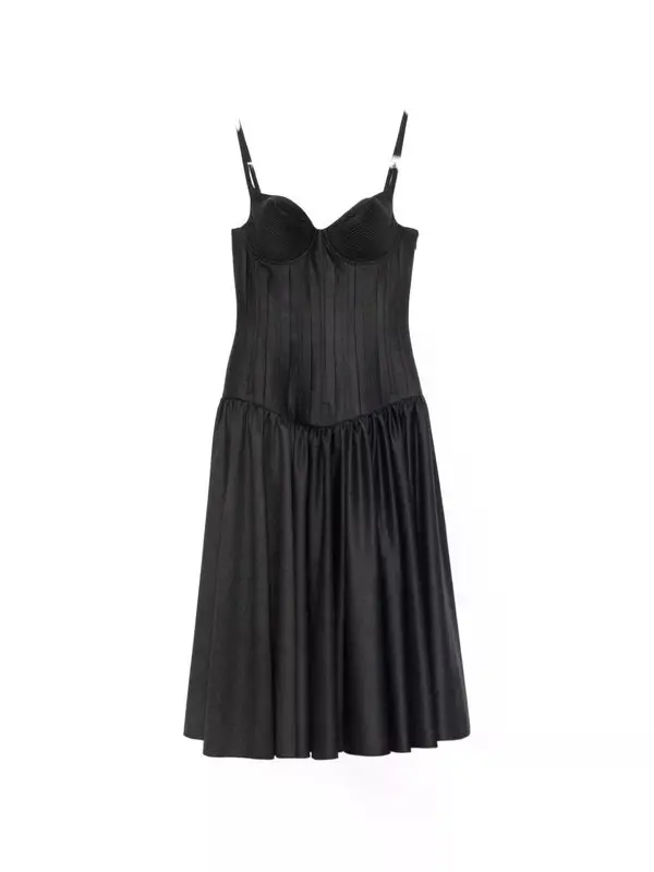 JEAN PAUL GAULTIER Ribbed Conic Cup Midi Dress
