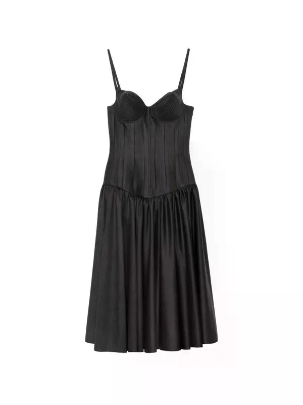 JEAN PAUL GAULTIER Ribbed Conic Cup Midi Dress - Grey