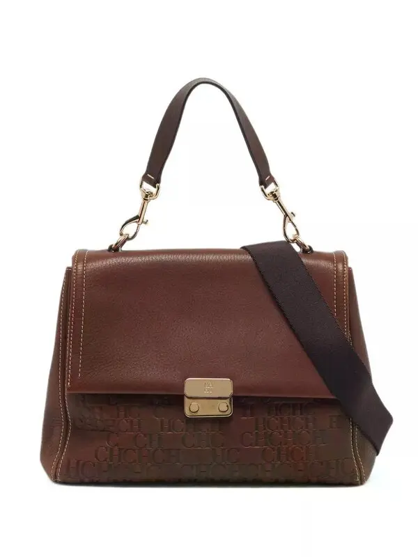 Carolina Herrera Baret Monogram-embossed Tote Bag