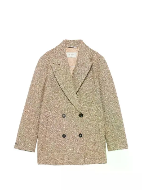 Peserico Double-breasted Tweed Blazer