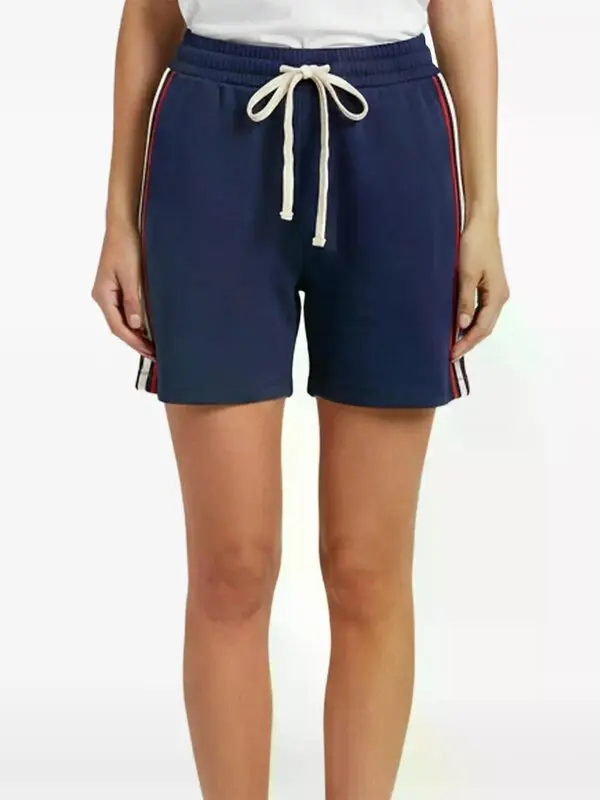Gucci Logo Stripe Jersey Shorts - Blue