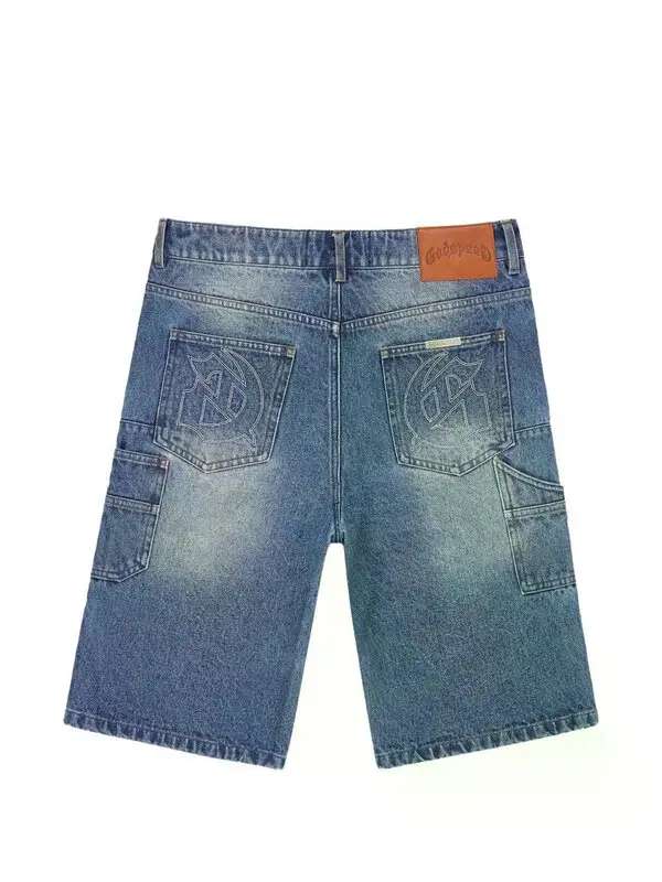 GODSPEED Panelled Denim Cargo Shorts - Blue